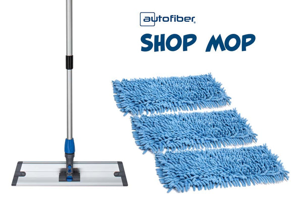 Autofiber [Shop Mop] Microfiber Mop for Epoxy, Concrete or Garage Tile ...